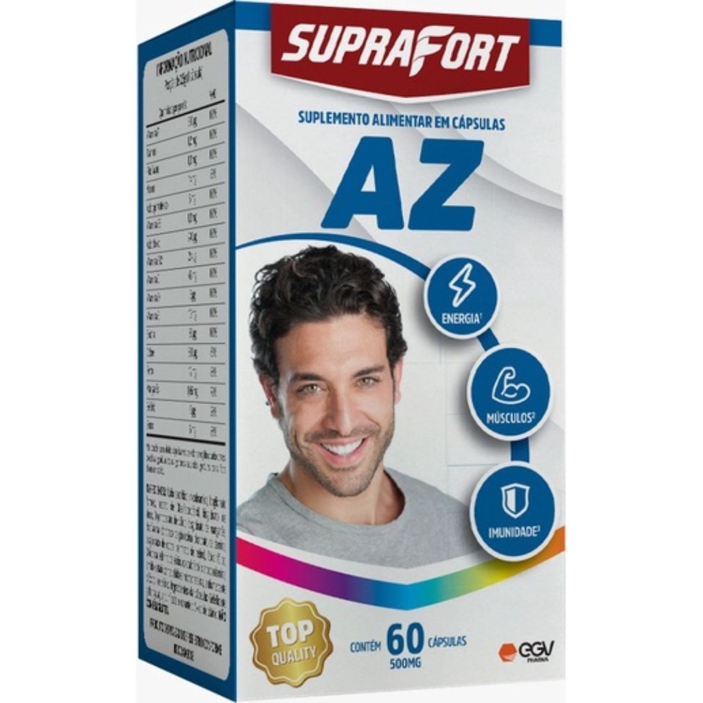 SUPLEMENTO Suprafort A-Z Homem 60 Cápsulas Cérebro Memória | Shopee Brasil