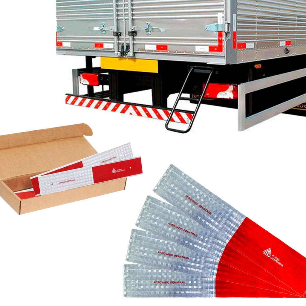 Kit 50 Faixa Refletiva 3m Lateral Caminhão Trailer Carreta | Shopee Brasil