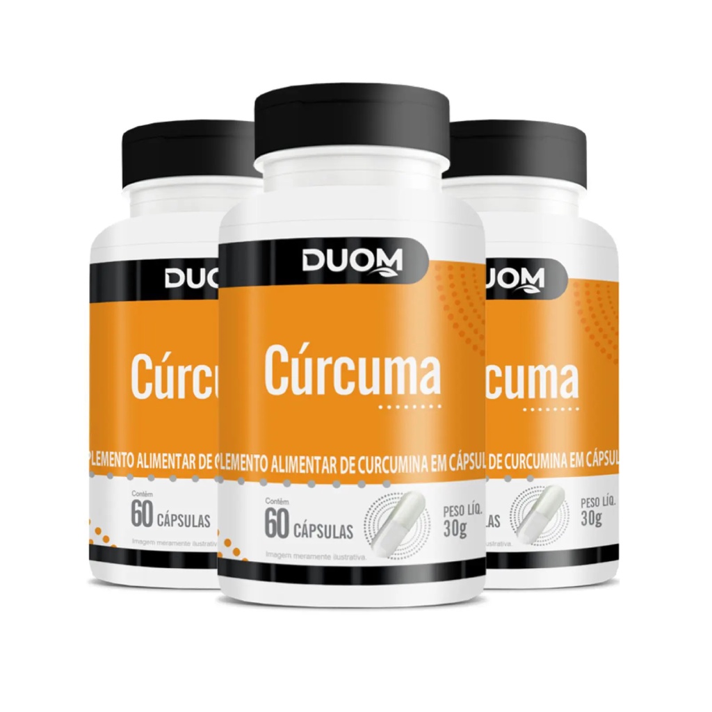 Kit 3 Suplemento Alimentar Curcuma Com 60Caps – Duom | Shopee Brasil