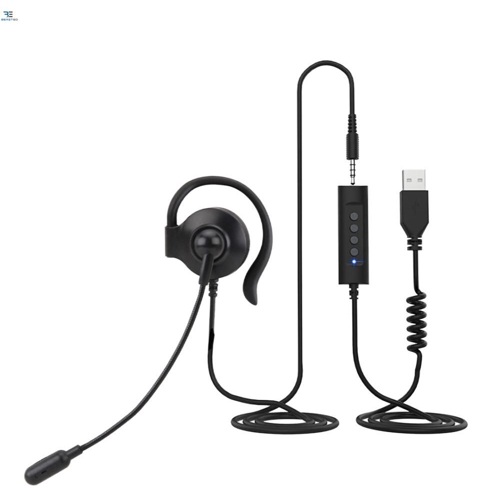 Novo Fone De Ouvido De Escritório Com Fio Lateral Único Microfone Para ...