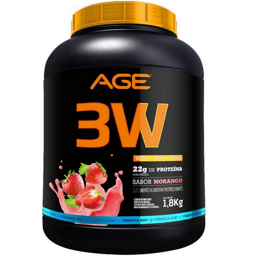 Whey Protein 3W Age - (1,8kg) - WPC + WPI + WPH | Shopee Brasil