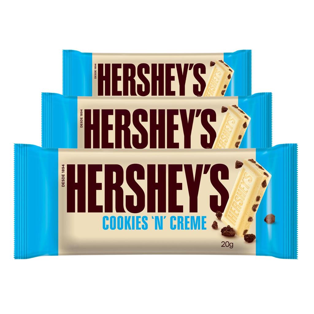 Chocolate Hersheys Cookies N Creme, 3 Barras 20g | Shopee Brasil