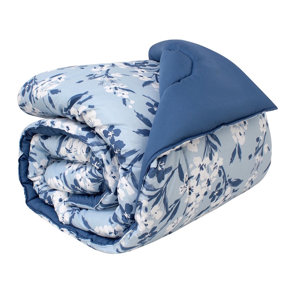 Edredom Zelo Super Soft Solteiro Plus 170 Fios - Spring Azul | Shopee ...