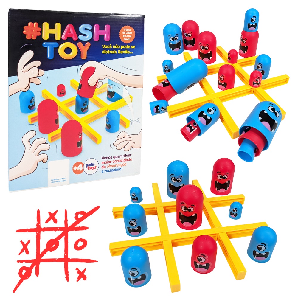 Jogo Educativo Da Velha Hash Toy Divertido Raciocínio Lógico Pedagógico ...