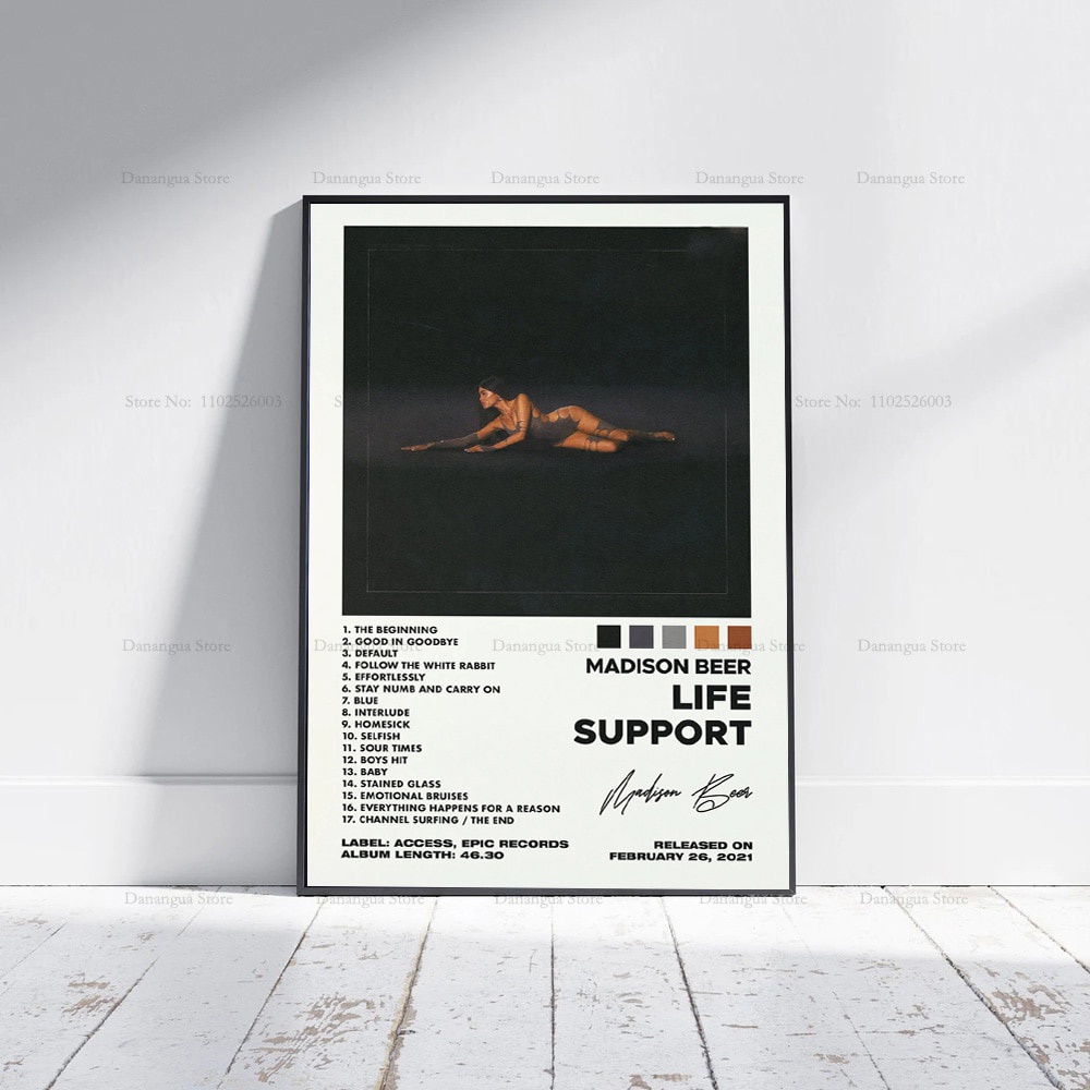 Madison Beer Life Support Music Album Cover Tracklist Pôster Impressão ...