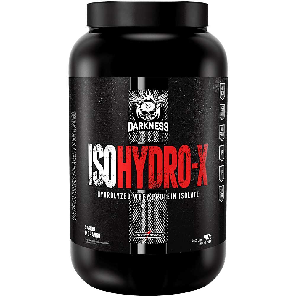 Suplemento Em Pó Integralmédica Darkness Iso Hydro-x 907gr Whey Protein ...