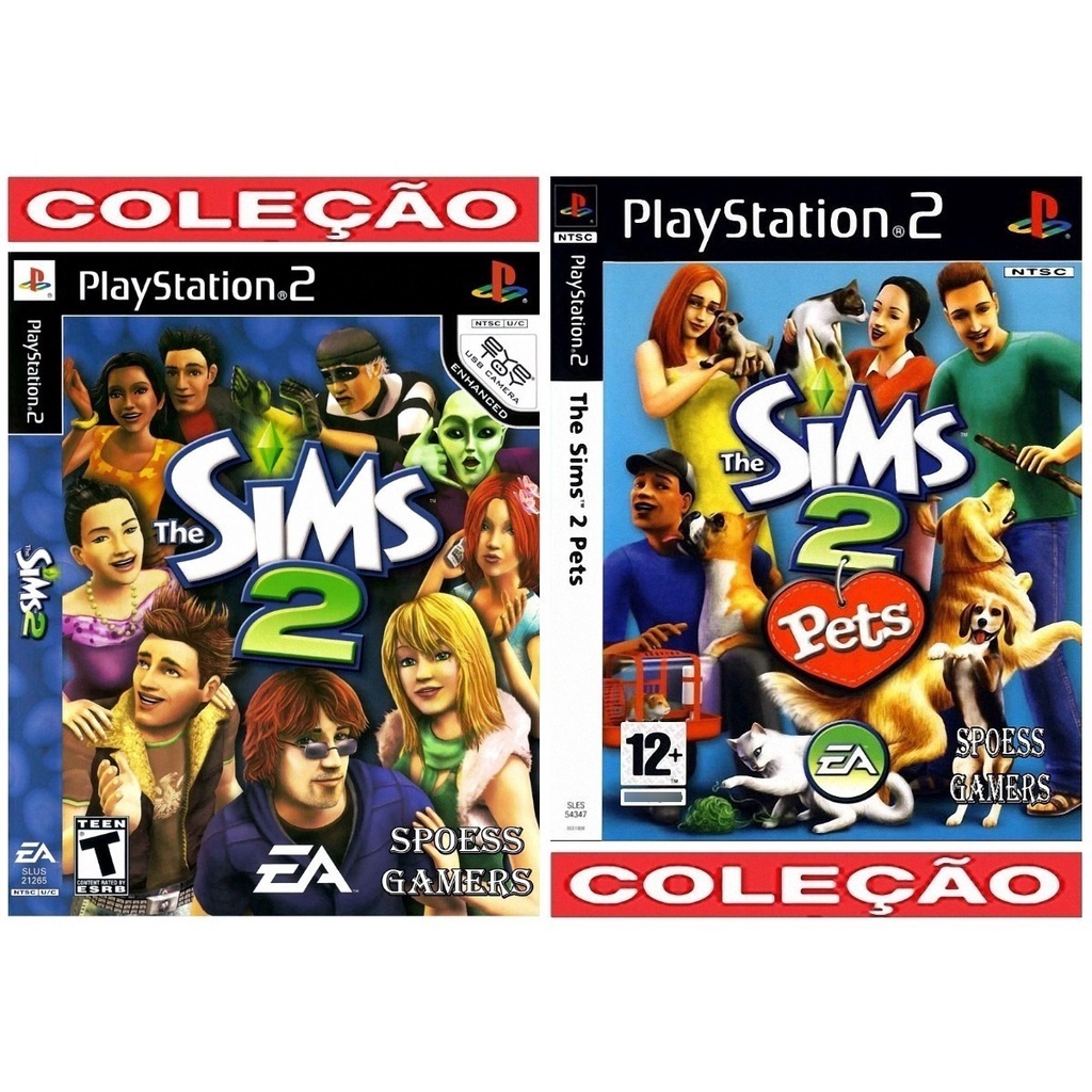 Jogo The Sims 2 + The Sims 2 Pets Ps2 Patch Simulaçâo De Vida | Shopee ...