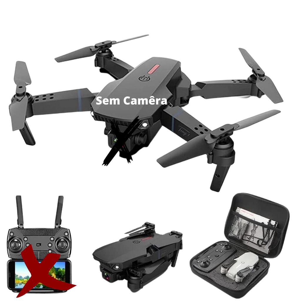 Mini Drone Dobravel E88 Standart SEM CAMERA Iniciante com Controle ...