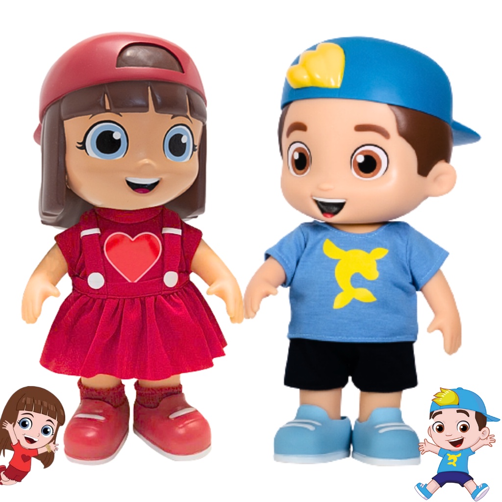 Boneco Luccas Neto + Boneca Gi Neto Bonecos Aventureiro Azul E ...