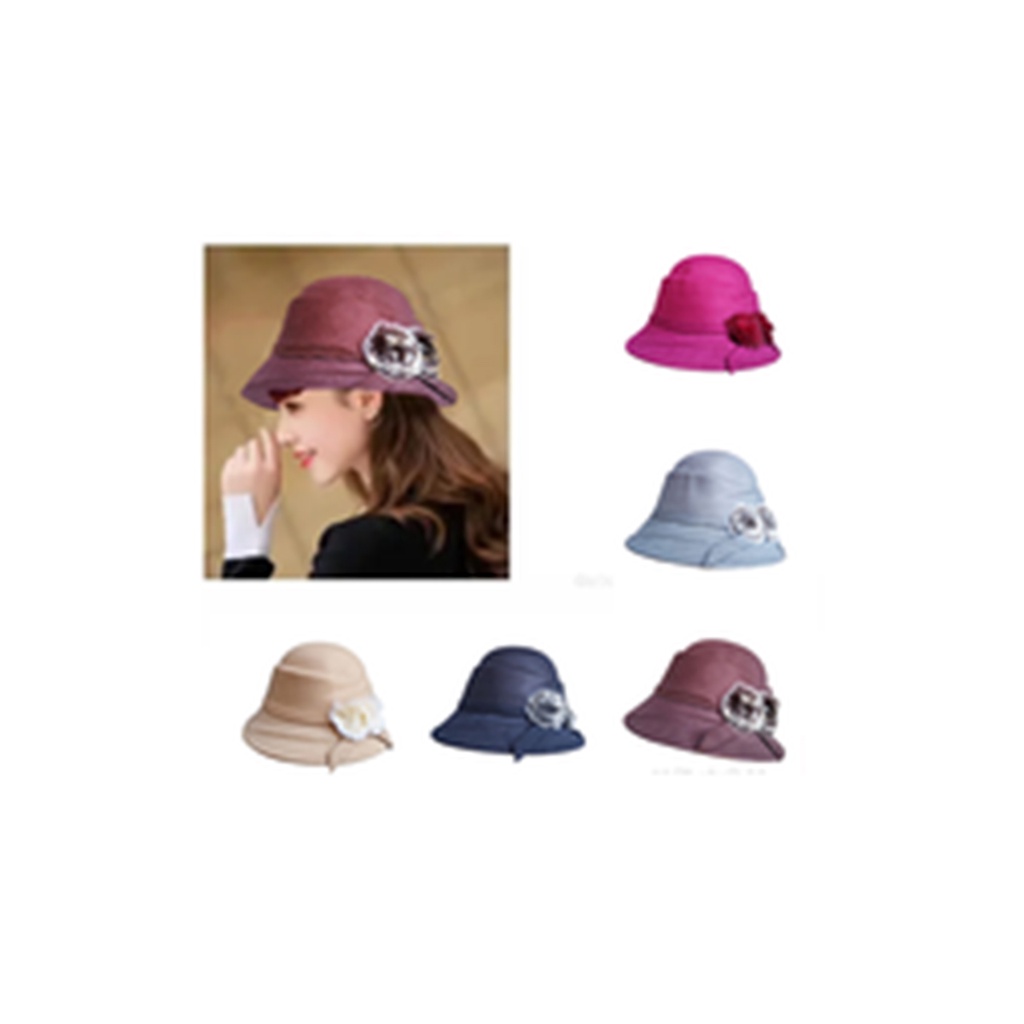 Chapéu Clochê Retro Inglesa Francesa Feminina Feltro Vintage Inv Moda ...