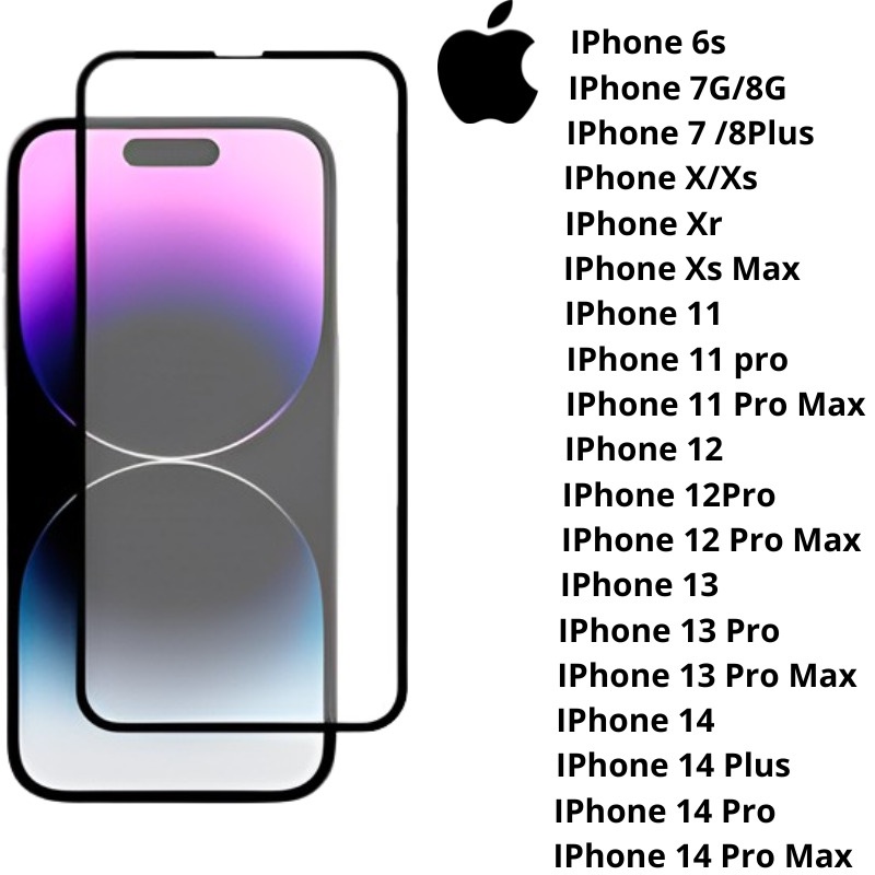 Película De Vidro 3d 9d Temperado Anti Shock Para Todos Iphone 6s 7