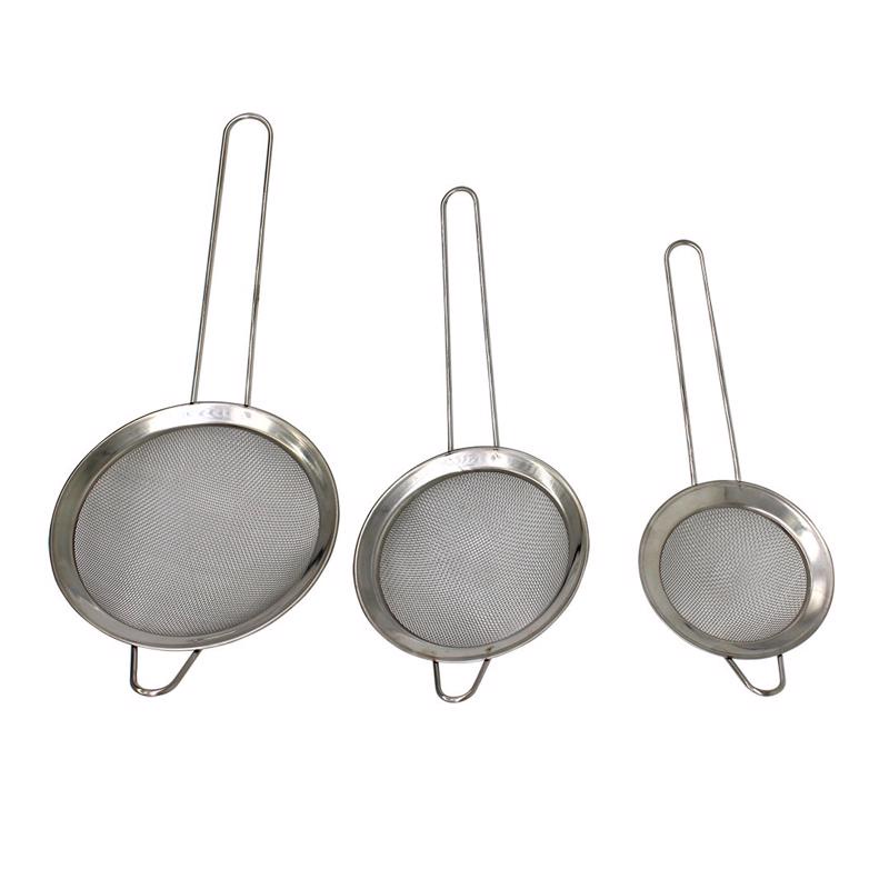 Jogo De Peneiras Casa Cozinha Em Aço Inox 3 Peças Coador | Shopee Brasil