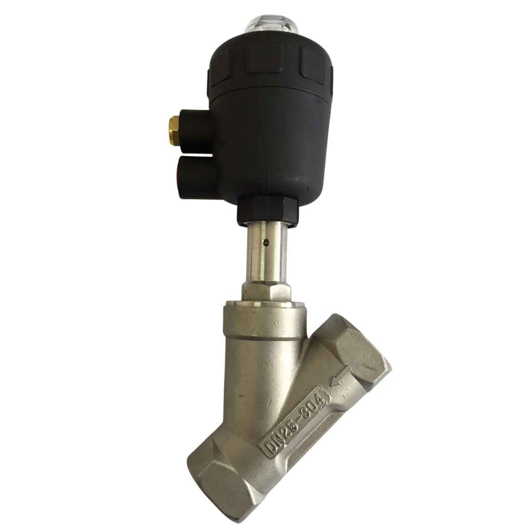 VALVULA ANGULAR INOX ATUADOR TERMOPLASTICO DN 1/2" POLEGADA SIMPLES ...