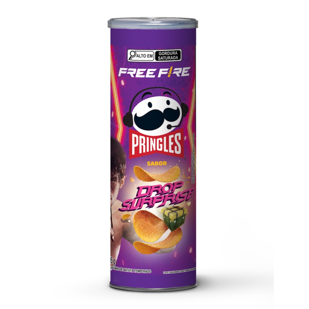 Batata Pringles Free Fire Drop Surprise Kelloggs 105G - Escorrega o Preço