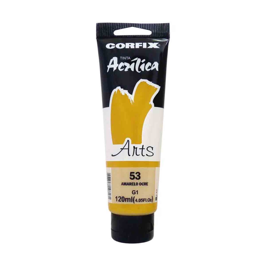 Tinta Acrilica Corfix Arts G1 53 Amarelo Ocre 120ml | Shopee Brasil