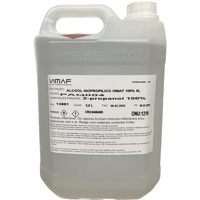 ALCOOL ISOPROPILICO GALAO 5 LITROS VIMAF | Shopee Brasil ALCOOL ISOPROPILICO GALAO 5 LITROS VIMAF | Shopee Brasil