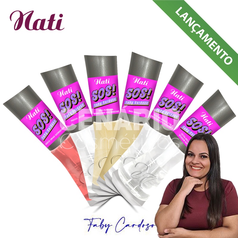 NOVO Esmalte Nati SOS FABY CARDOSO Óleo Milagroso 2 em 1 Crescimento e ...