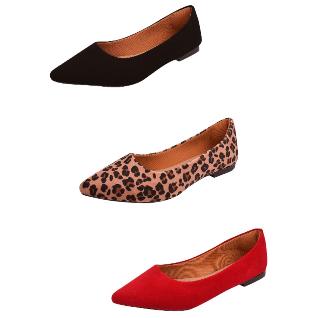 Kit 3 Sapatilha Moda Feminina Bico Fico Básica Casual Nobuck | Shopee ...