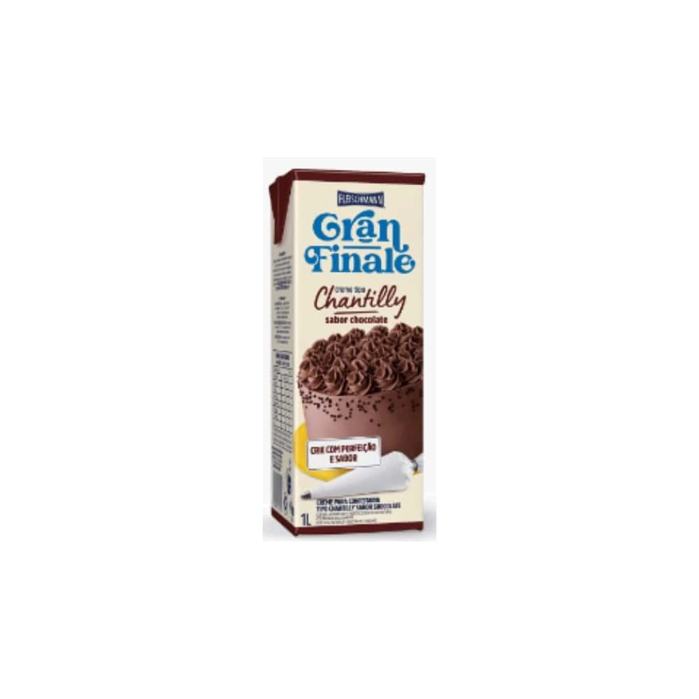 Chantilly Fleischmann Gran Finale Sabor Chocolate 1L | Shopee Brasil