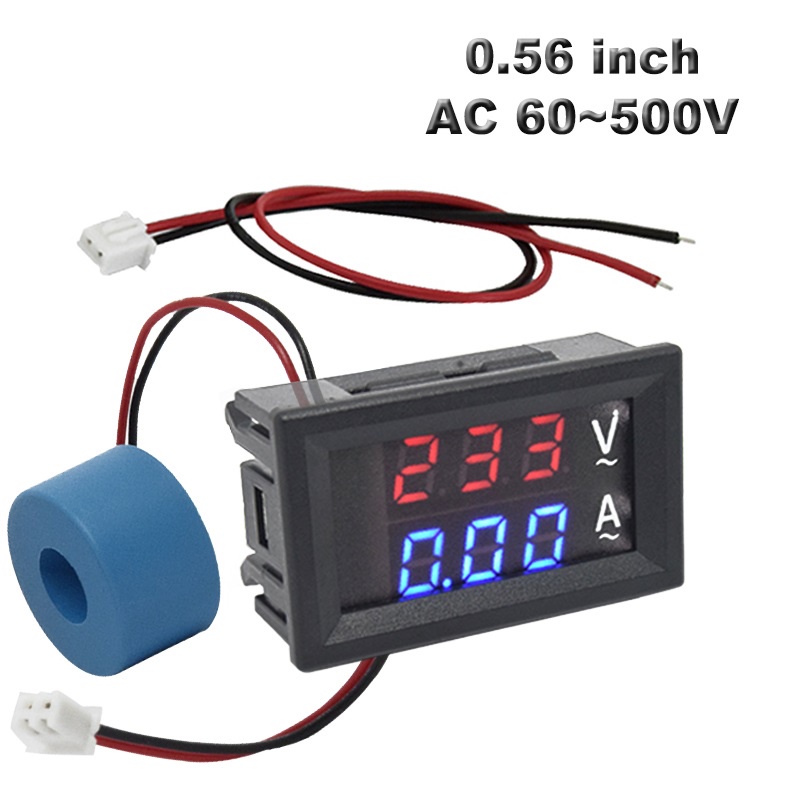VOKTTA 0.56'Voltímetro Digital LCD Ammetro AC 60-500V 10A 50A 220V ...