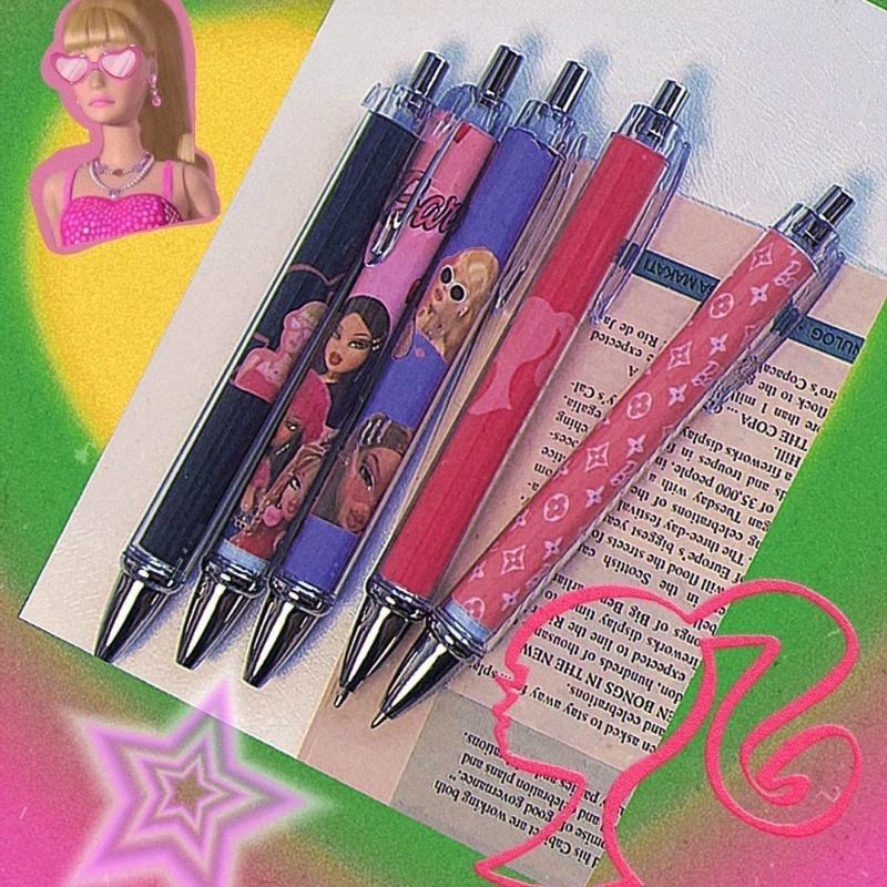 Desenho Animado Barbie Princesa Caneta Esferográfica Estilo retro ...