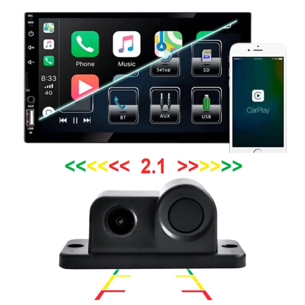 Multimidia Mp5 Carplay USB Camera Re Sensor Estacionamento | Shopee Brasil