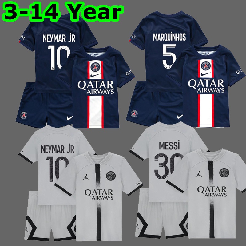 Psg Kids Child Jersey Home Away Customi MARKINS NEYMAR JR MESSI MBAPPE ...