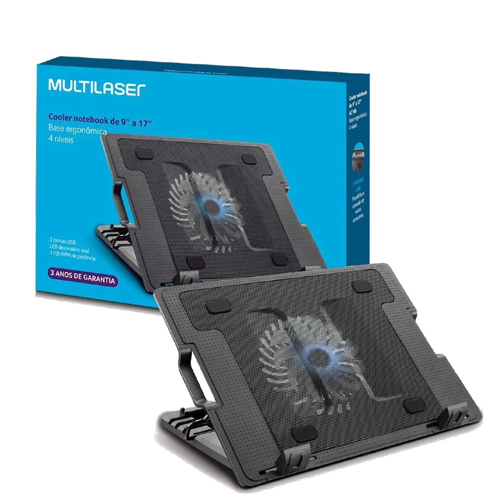 Multilaser Base Cooler Vertical Para Notebook - AC166 | Shopee Brasil