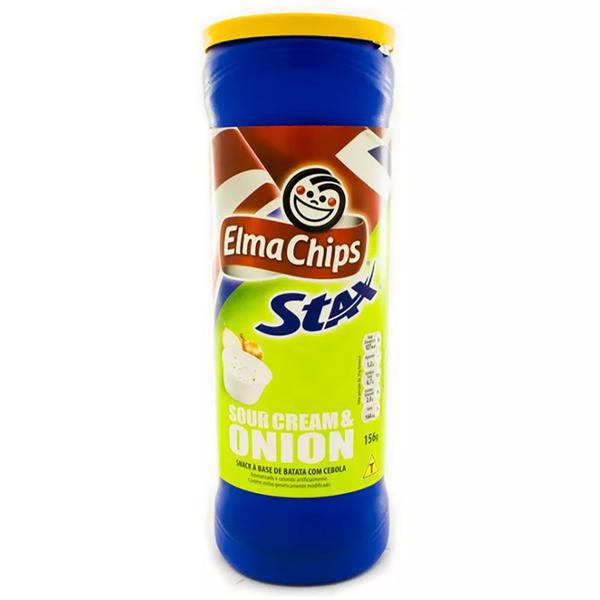 Batata Stax Lays sabor Salsa e Onio com 156g - Elma Chips | Shopee Brasil