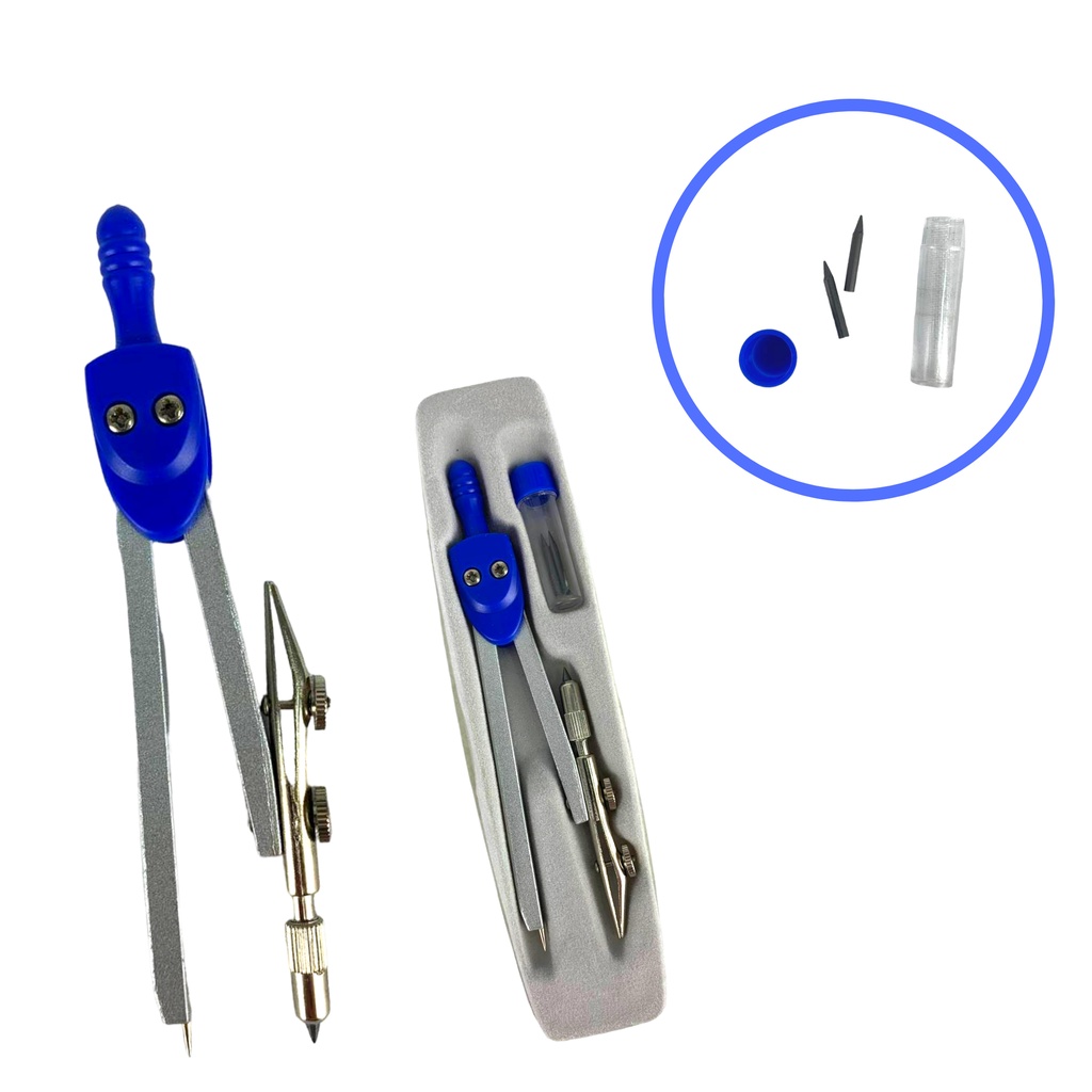 Compasso Técnico Metálico Escolar Desenho Técnico | Shopee Brasil