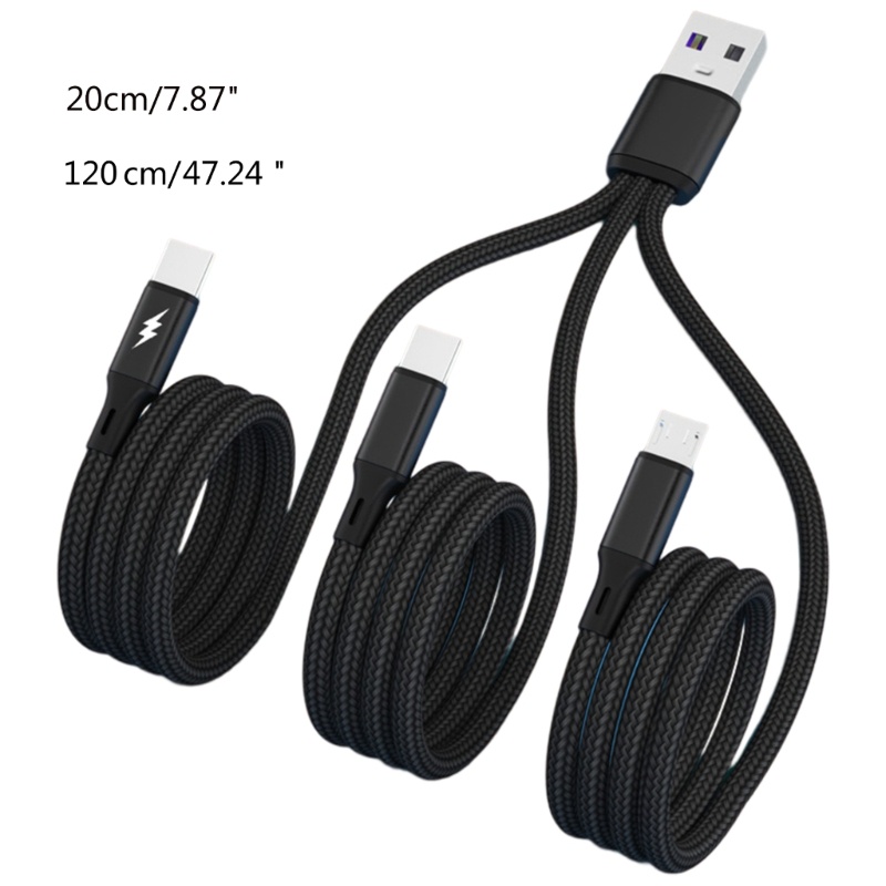 Cabo De Carregamento Rápido Multi USB 3 Em 1 Conector De Carregador Com ...
