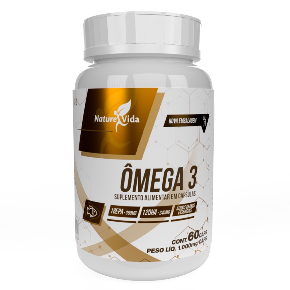 Omega 3 1000mg com 60 Caps Naturevida | Shopee Brasil