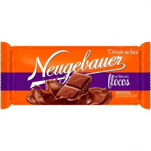 Tablete de Chocolate ao leite com Flocos Neugebauer 90g | Shopee Brasil
