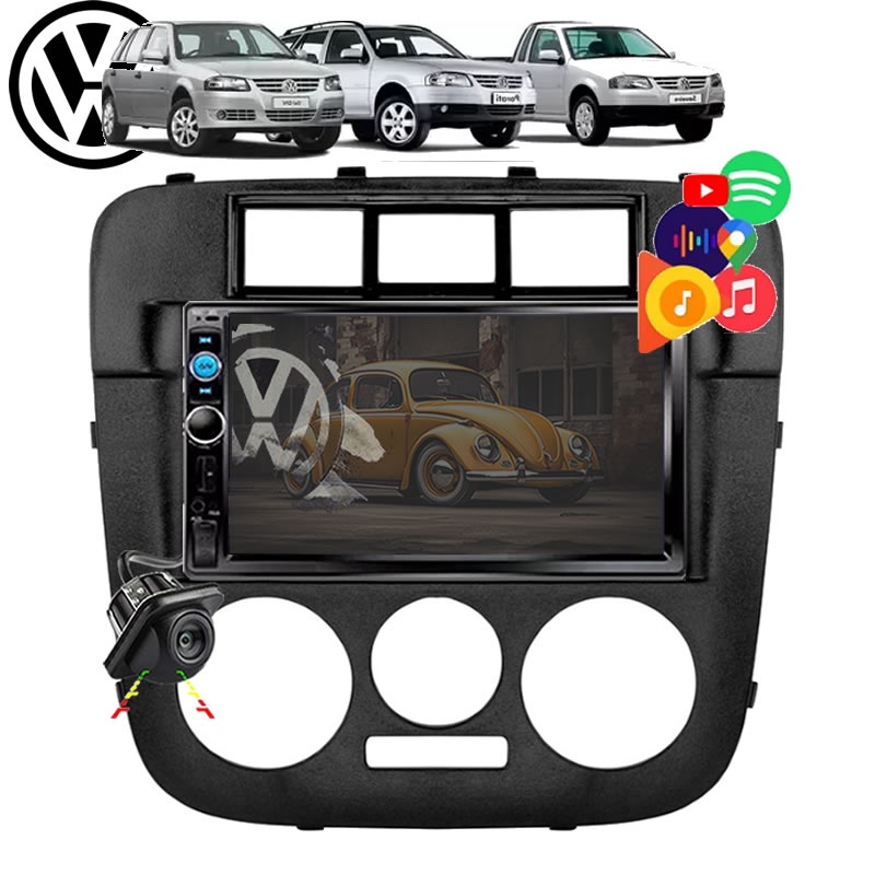 Multimídia Mp5 Gol Parati Saveiro G4 Camera Ré Moldura 2din | Shopee Brasil