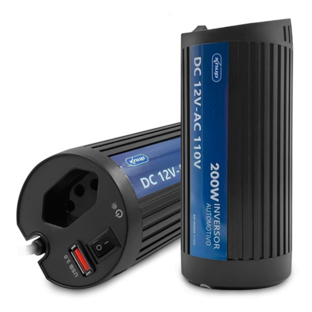 Inversor De Tensão Energia Automotivo 200w 12v 110v ou 220v Conversor | Shopee Brasil