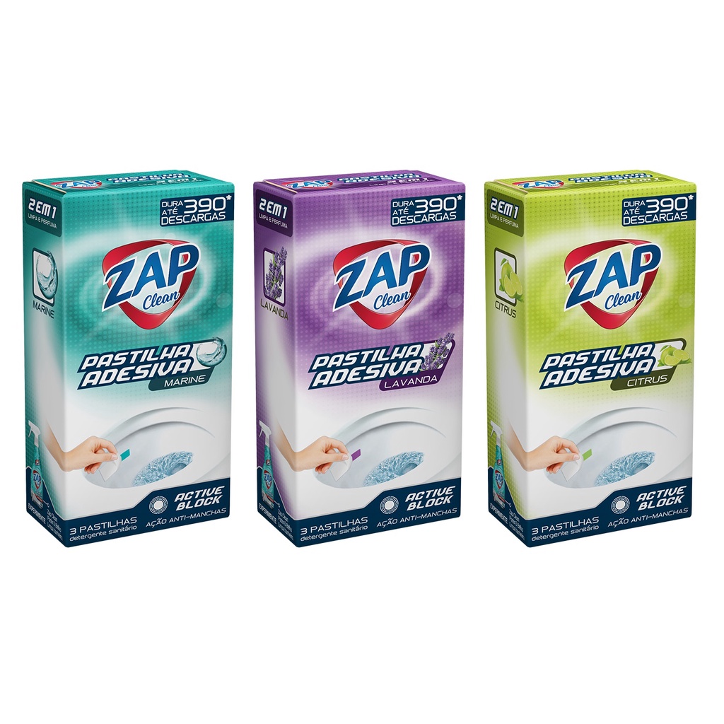 Pastilha Adesiva ZAP CLEAN C/ 3 unidades | Shopee Brasil