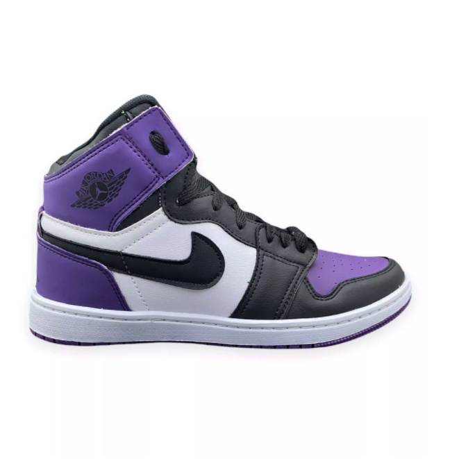 Tenis Air Jordan 1 Cano Alto Adulto Feminino Masculino Roxo Preto ...