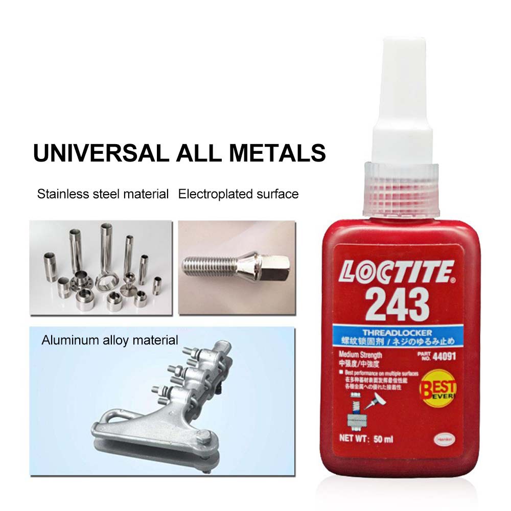 LOCTITE 243 Threadlock Medium Strength Metal Bolt Screw Retainer Glue ...
