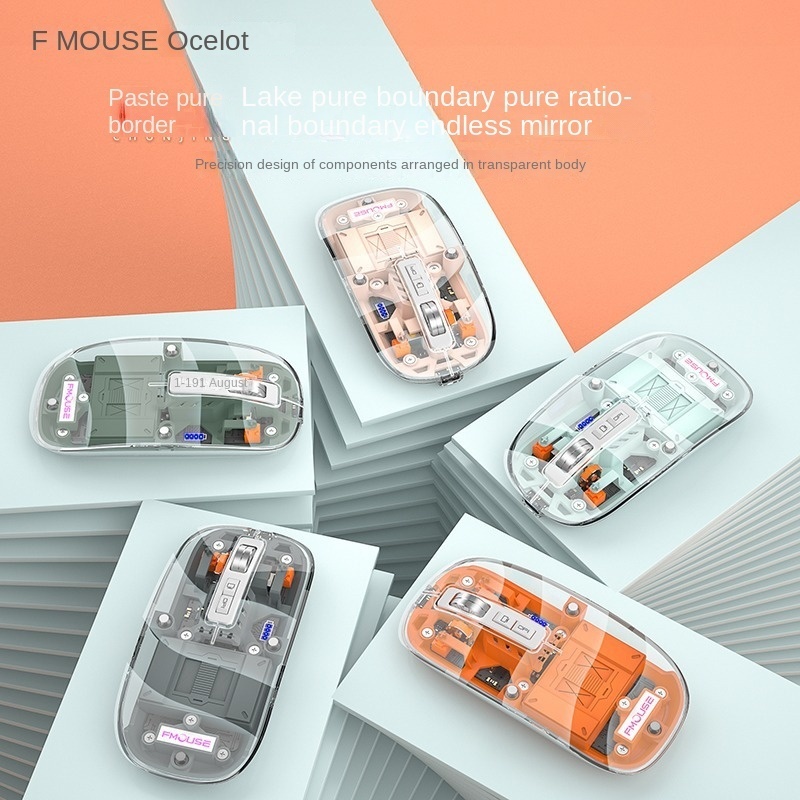 Rato Transparente Mouse Recarregável Mudo Fêmea Tablet Office Sem Fio ...