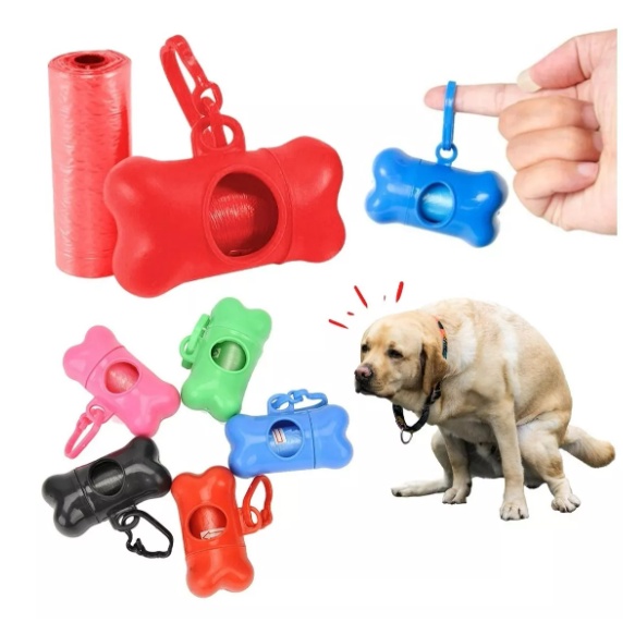 Kit Suporte P/ Saquinho Coletor De Fezes Pet Cata Caca Coco Cachorro ...