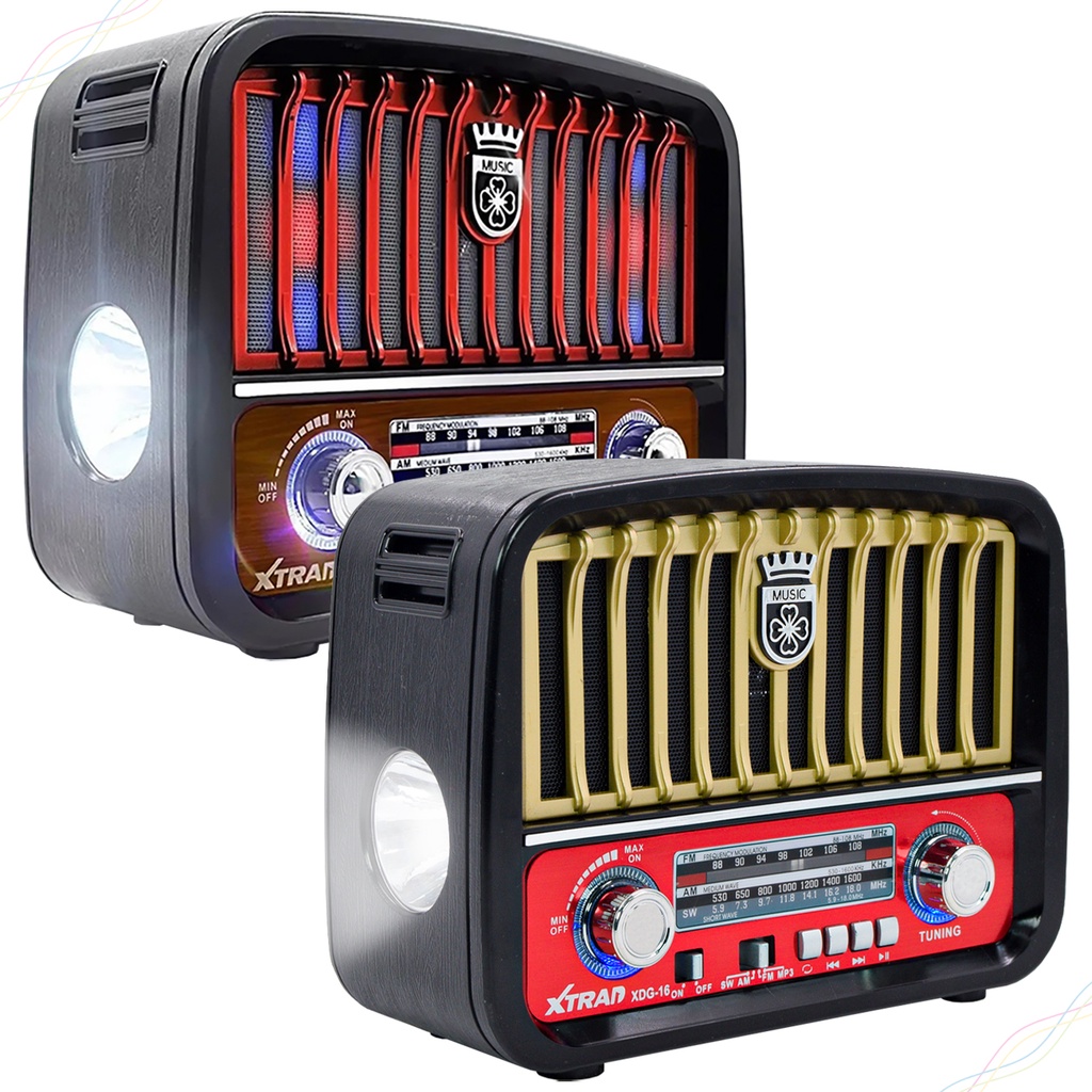 Radio Vintage Bluetooth USB AM/FM SD Portátil Pequeno Recarregável ...