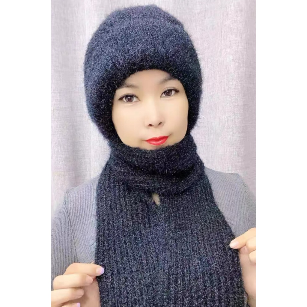 Touca + Cachecol / Brilhante / Aquecer e Manter Quente / Para Inverno e ...