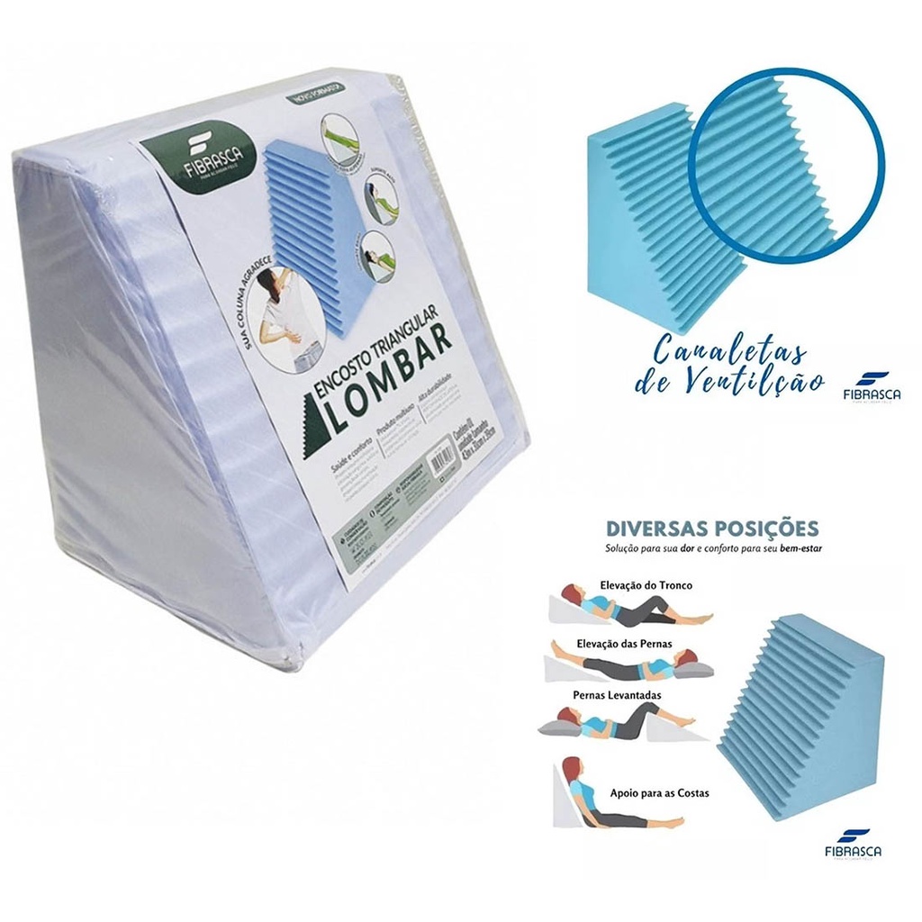 Travesseiro Encosto Triangular Lombar Suave Com Capa Fibrasca | Shopee ...