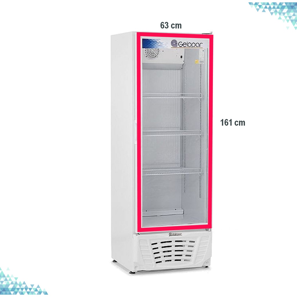 Gaxeta Borracha Refrigerador Expositor Gelopar GPTU-570 Antigo 161x63cm ...