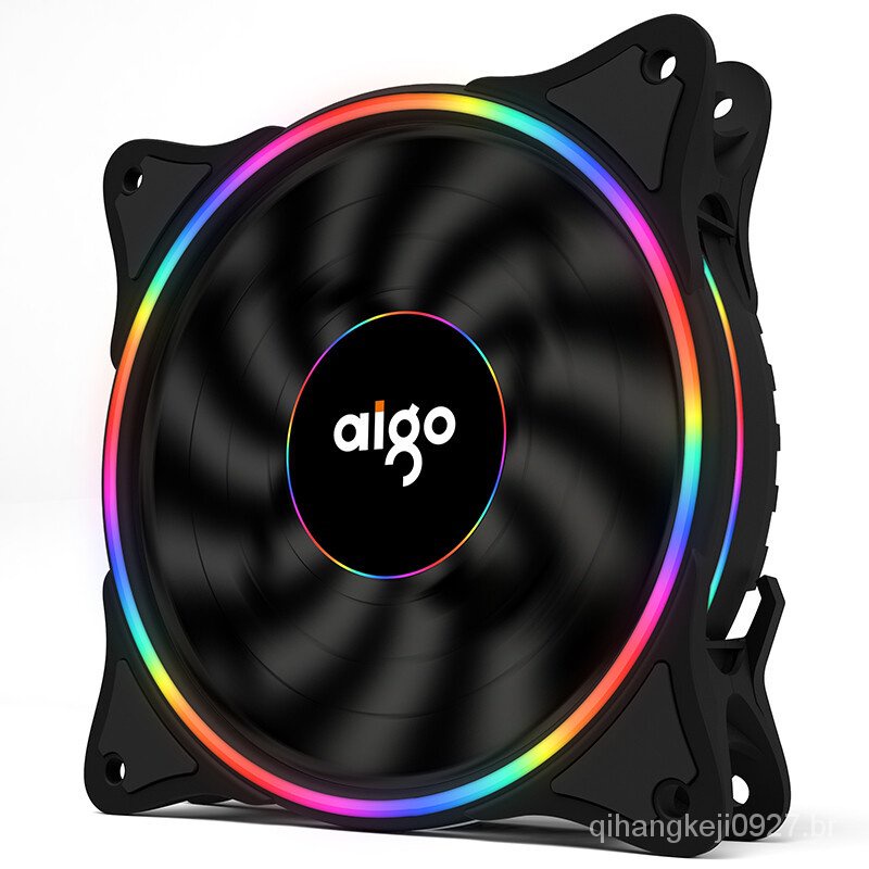 aigo ice rainbow V1 chassis fan 12cm thin aperture (support large 4p ...
