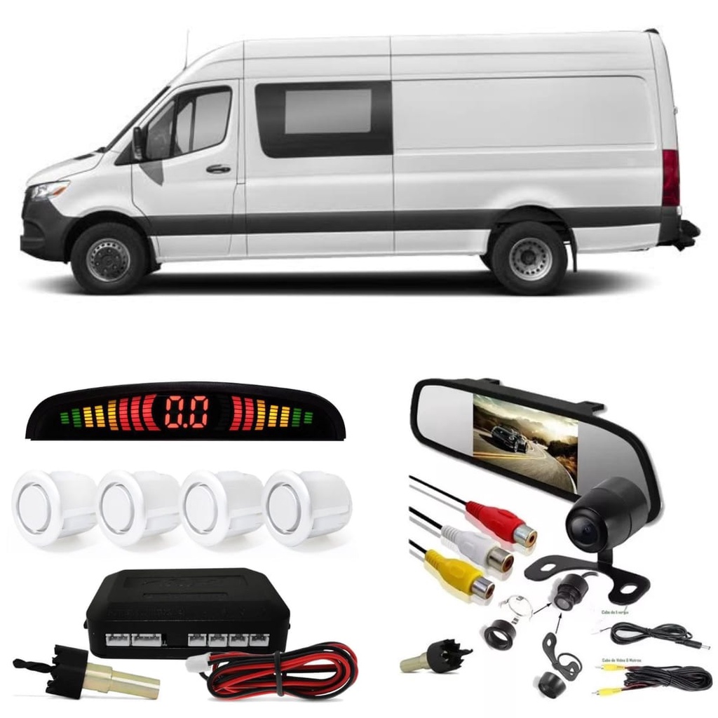 Sensor Estacionamento + Retrovisor + Câmera Ré Sprinter | Shopee Brasil