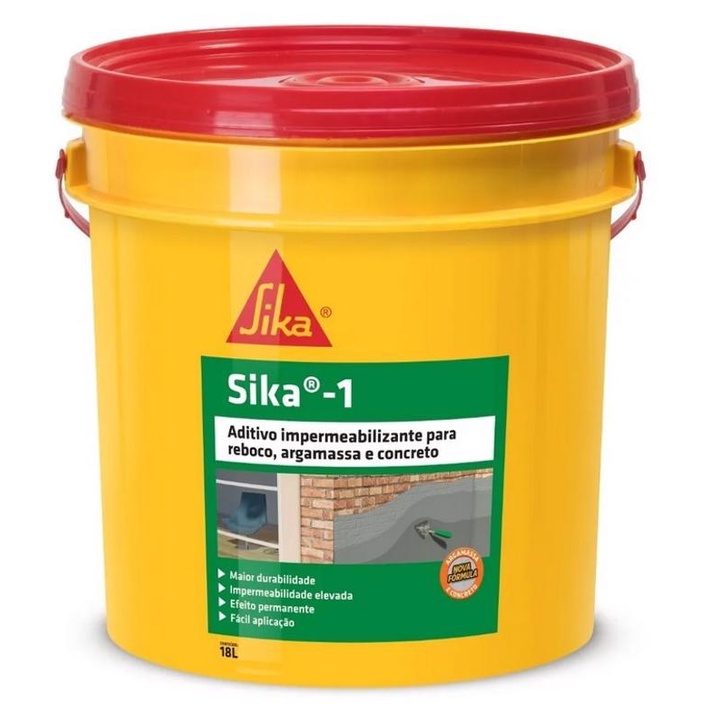 Impermeabilizante Sika 1 (Balde 18 Litros) - SIKA | Shopee Brasil