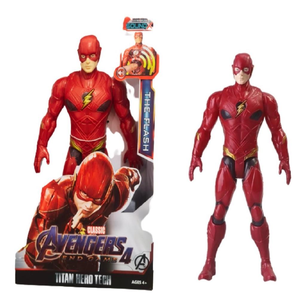 Bonecos dc flash Vingadores Articulado Avengers 30cm Com Som E Luz ...