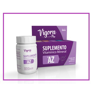 Vigora Plus Vitamínico Mineral De A a Z 60 Cápsulas - Prati | Shopee Brasil