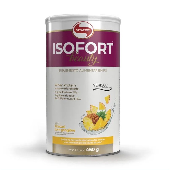 Suplemento Alimentar Vitafor Isofort Beauty Abacaxi C/ Gengibre 450g ...